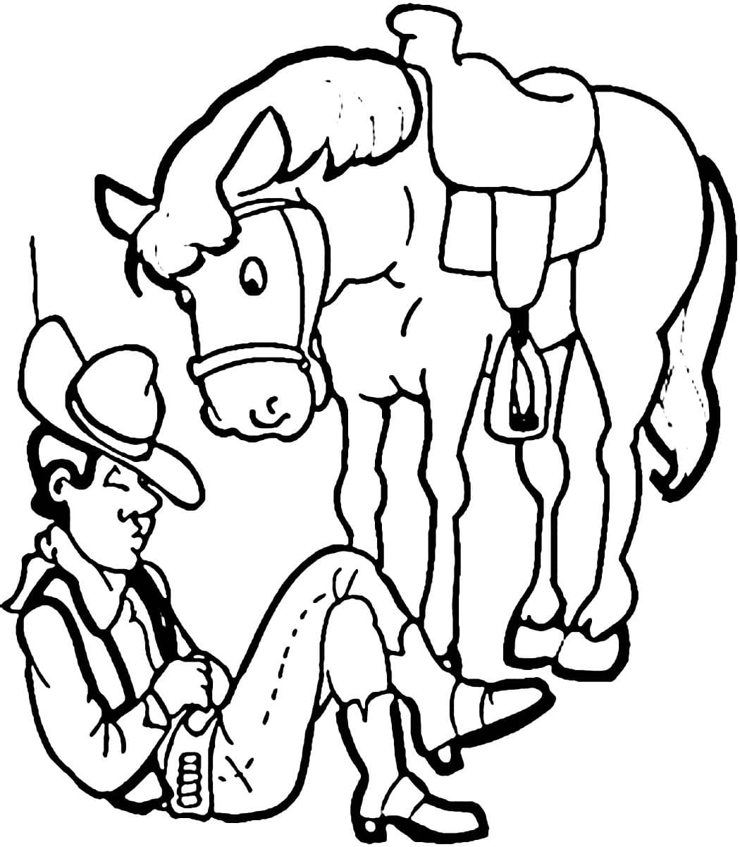 M larbild Sova Cowboy Skiv Ut Gratis P Malarbilder se
