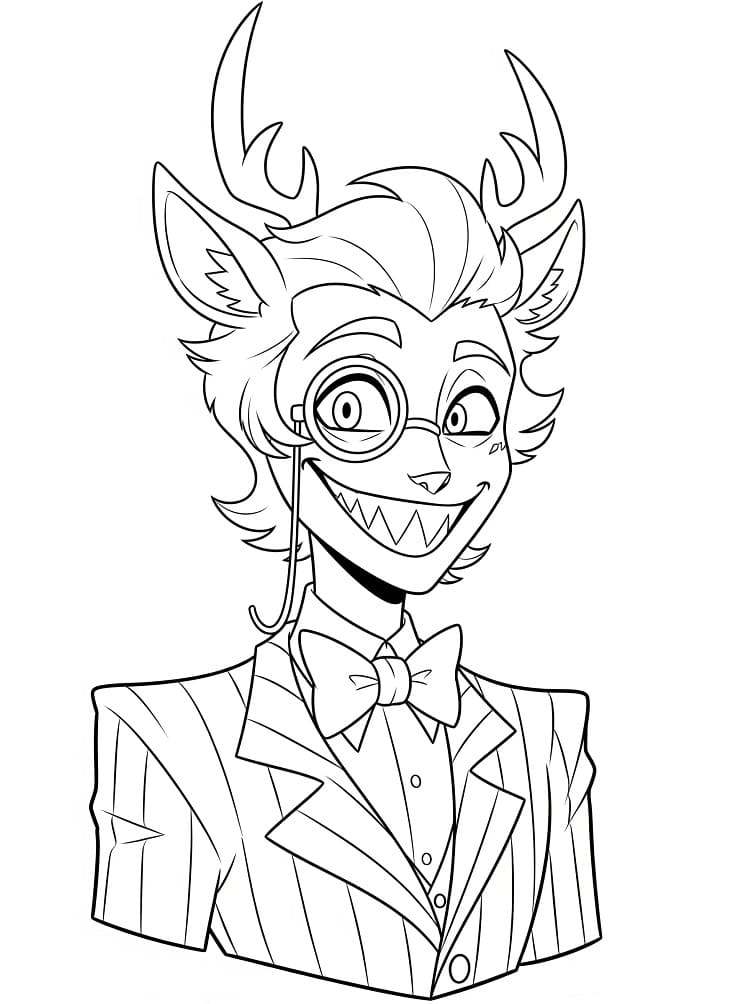 Målarbild Hazbin Hotel Gratis för Barn - Skiv ut gratis på malarbilder.se